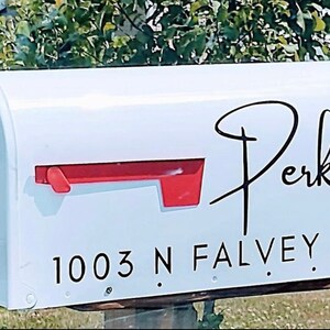 Mailbox Decal Custom Address Sign With Last Name & Street Address ...