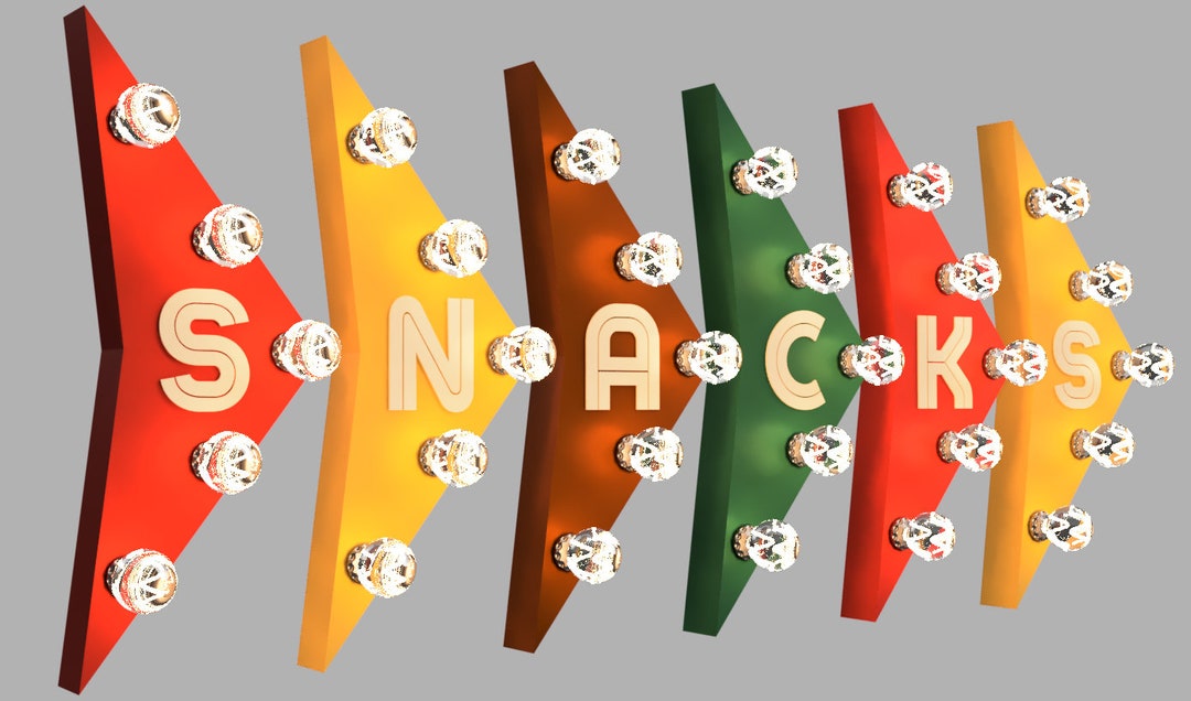 Snack Bar, Retro Cartoon Sign, Open Sign, Cafe, Retro Marquee Sign ...