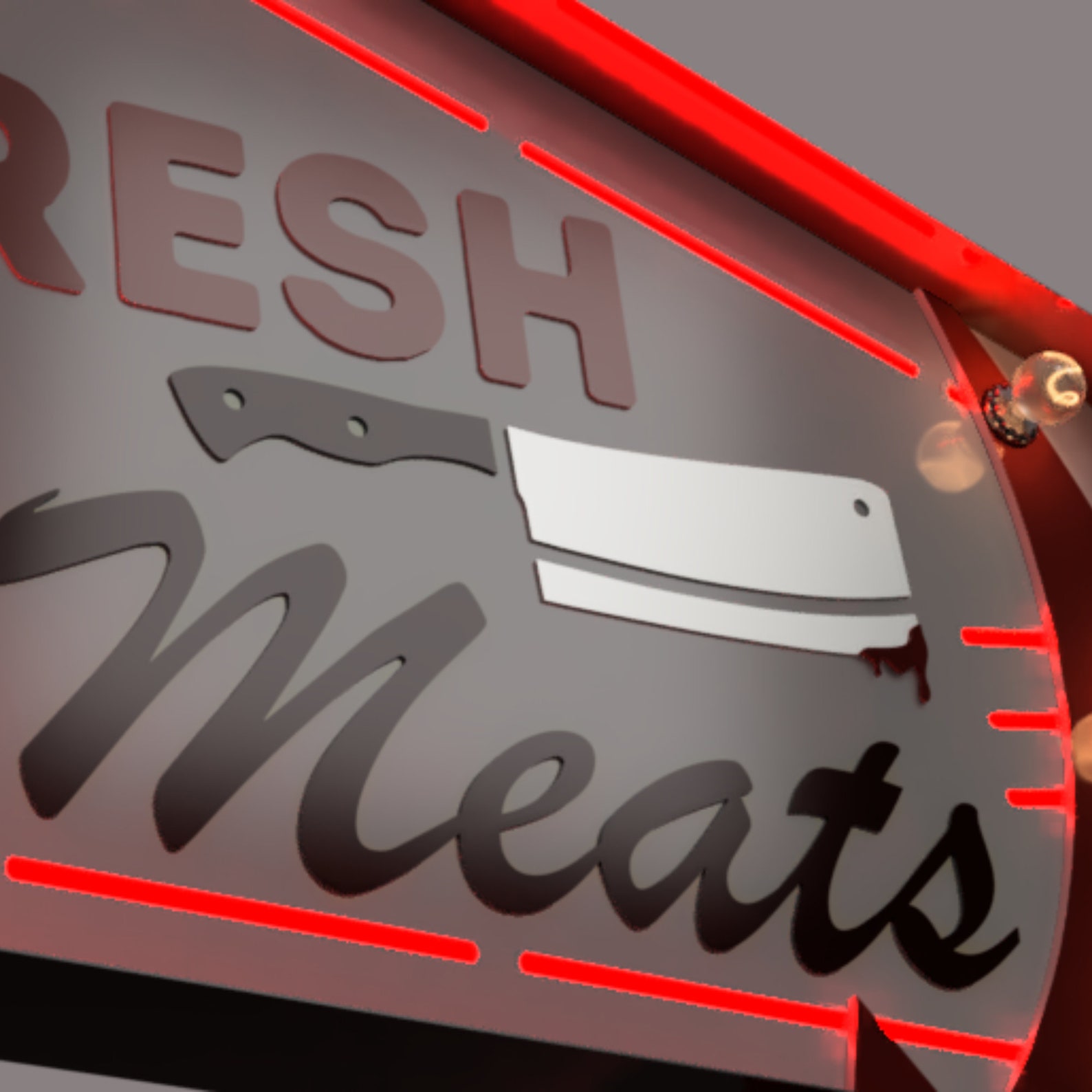 Fresh Meats Butcher Sign Retro Deli Marquee Light up Sign - Etsy