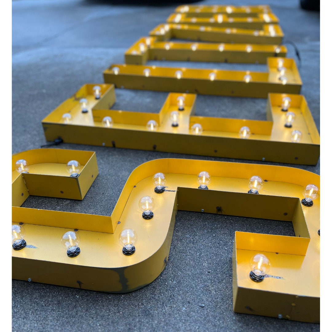 Light up Letters, Marquee Channel Letters, Light Bulb Retro Signs ...