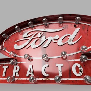 LARGE Ford Tractor Sign Steel Retro Farm Decor Marqee Sign - Etsy