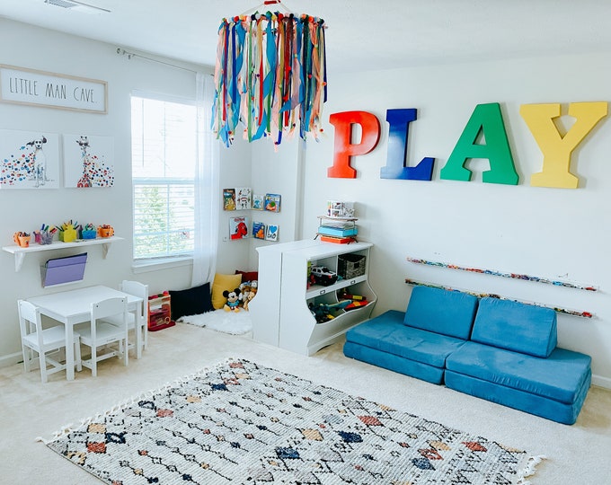 HUGE PLAYROOM SIGN Steel Play Sign Kids Room Colorful Playroom Decor - Etsy
