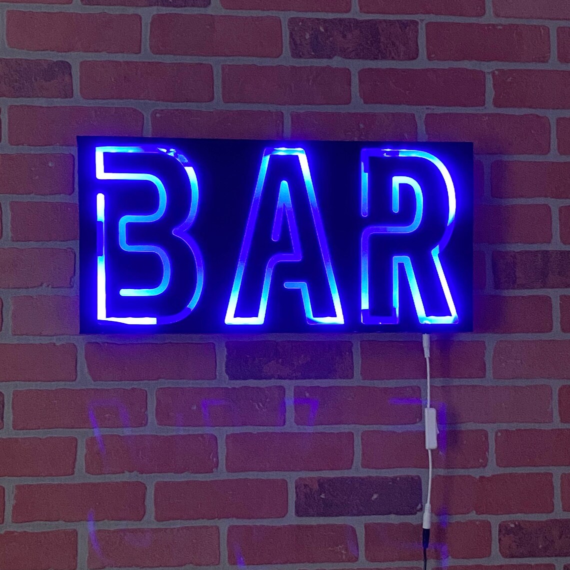 BAR LED Neon Sign Shop Window Backlit Sign Mancave Bar & - Etsy