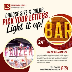 Light up Letters, Marquee Channel Letters, Light Bulb Retro Signs ...