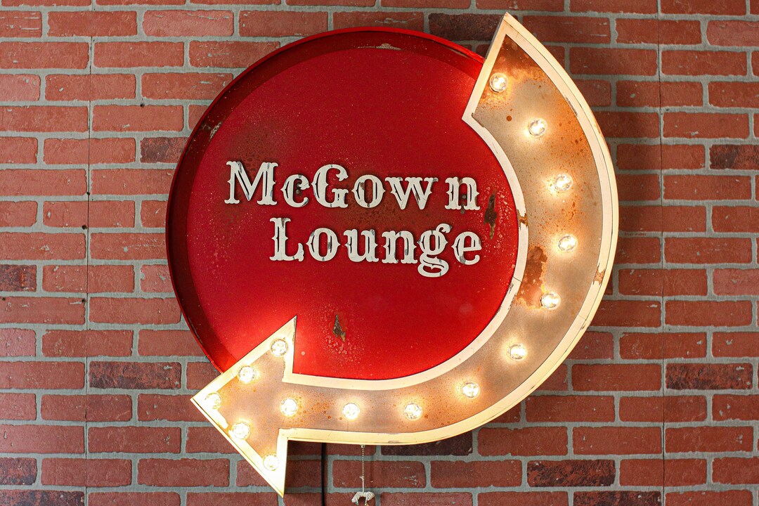 Retro Bar/pub Marquee Circle Arrow, Decorative Light up Sign ...