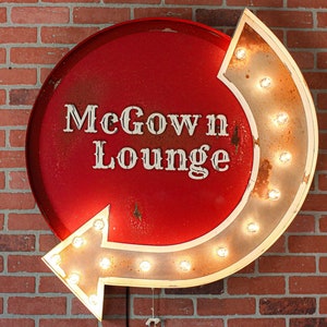 Retro Bar/pub Marquee Circle Arrow, Decorative Light up Sign ...