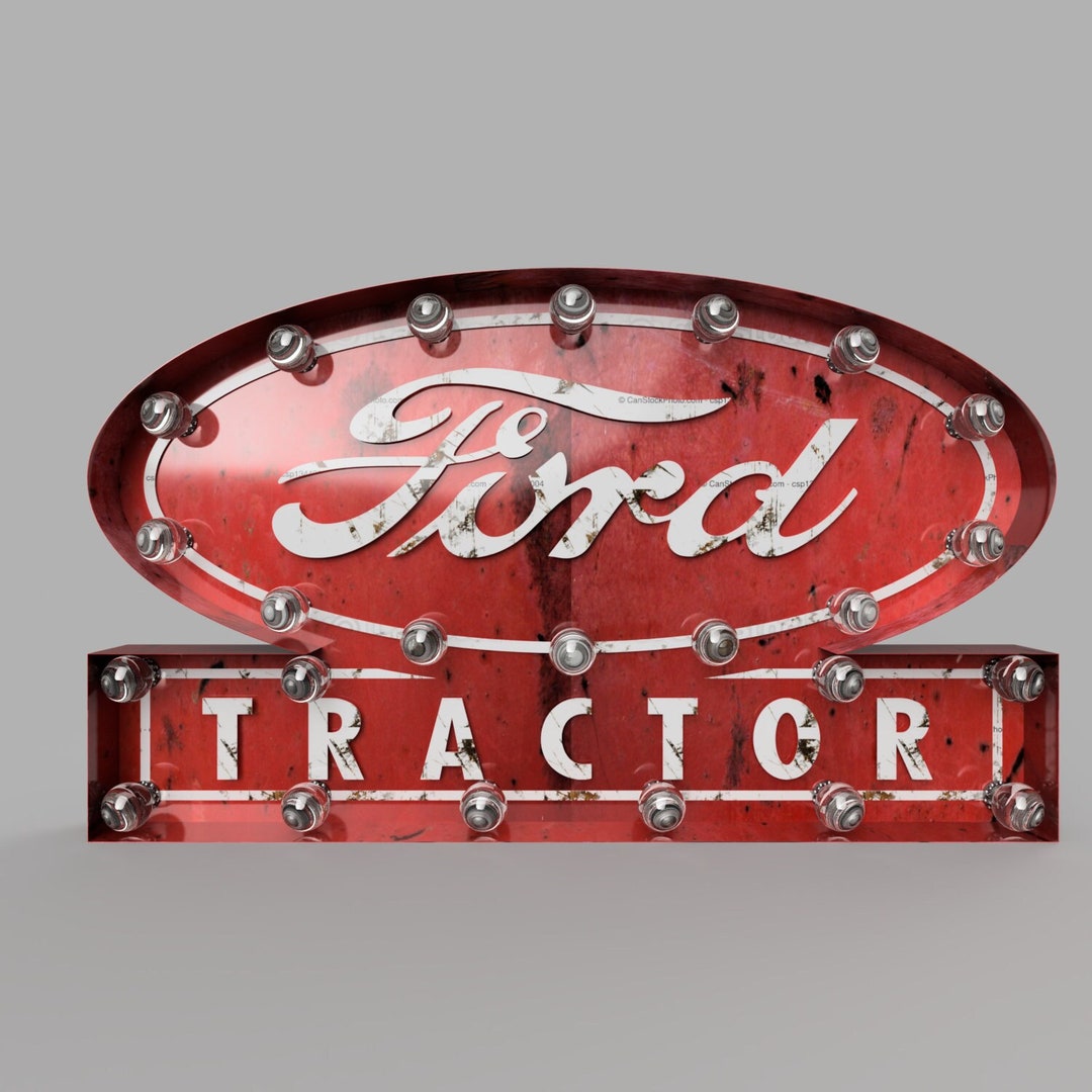 LARGE Ford Tractor Sign Steel Retro Farm Decor Marqee Sign - Etsy