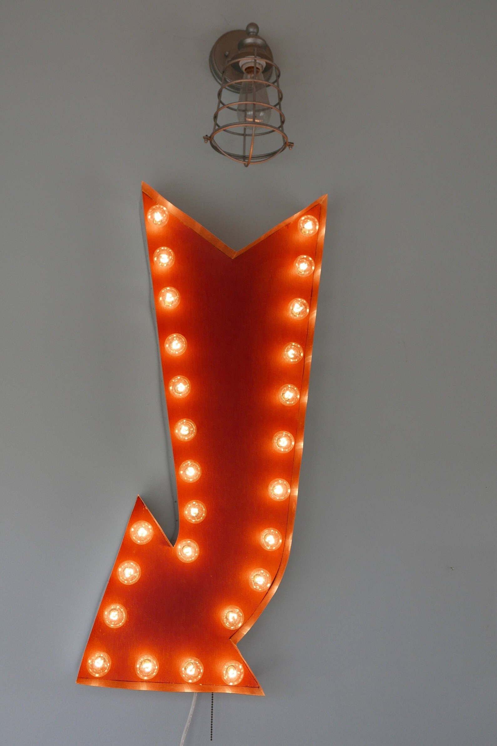 Large Wall Hanging Steel Marquee Sign: Arrow | Etsy