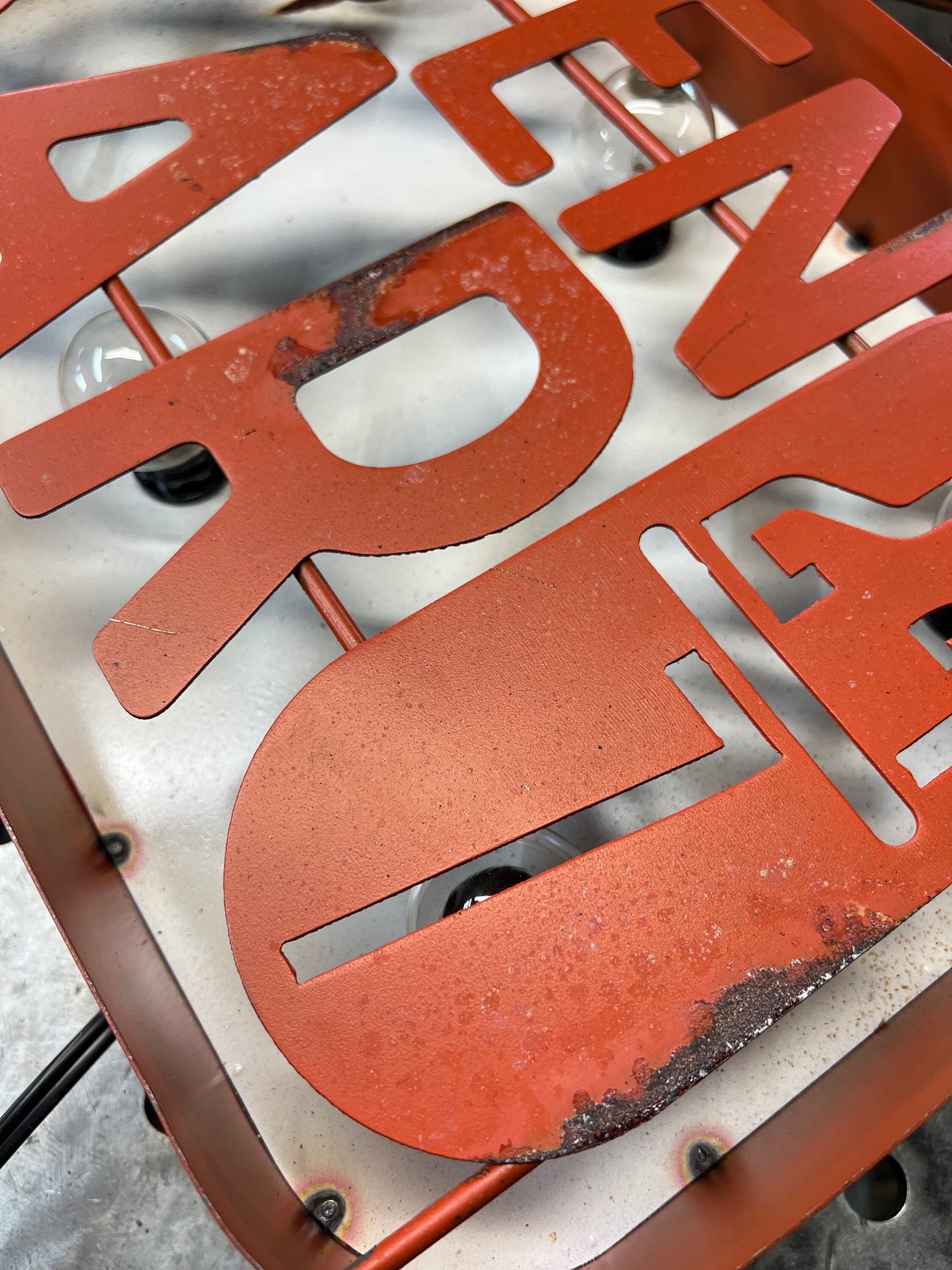 Large Wall Hanging Steel Marquee Sign: Arrow Bar Open 24/7 - Etsy