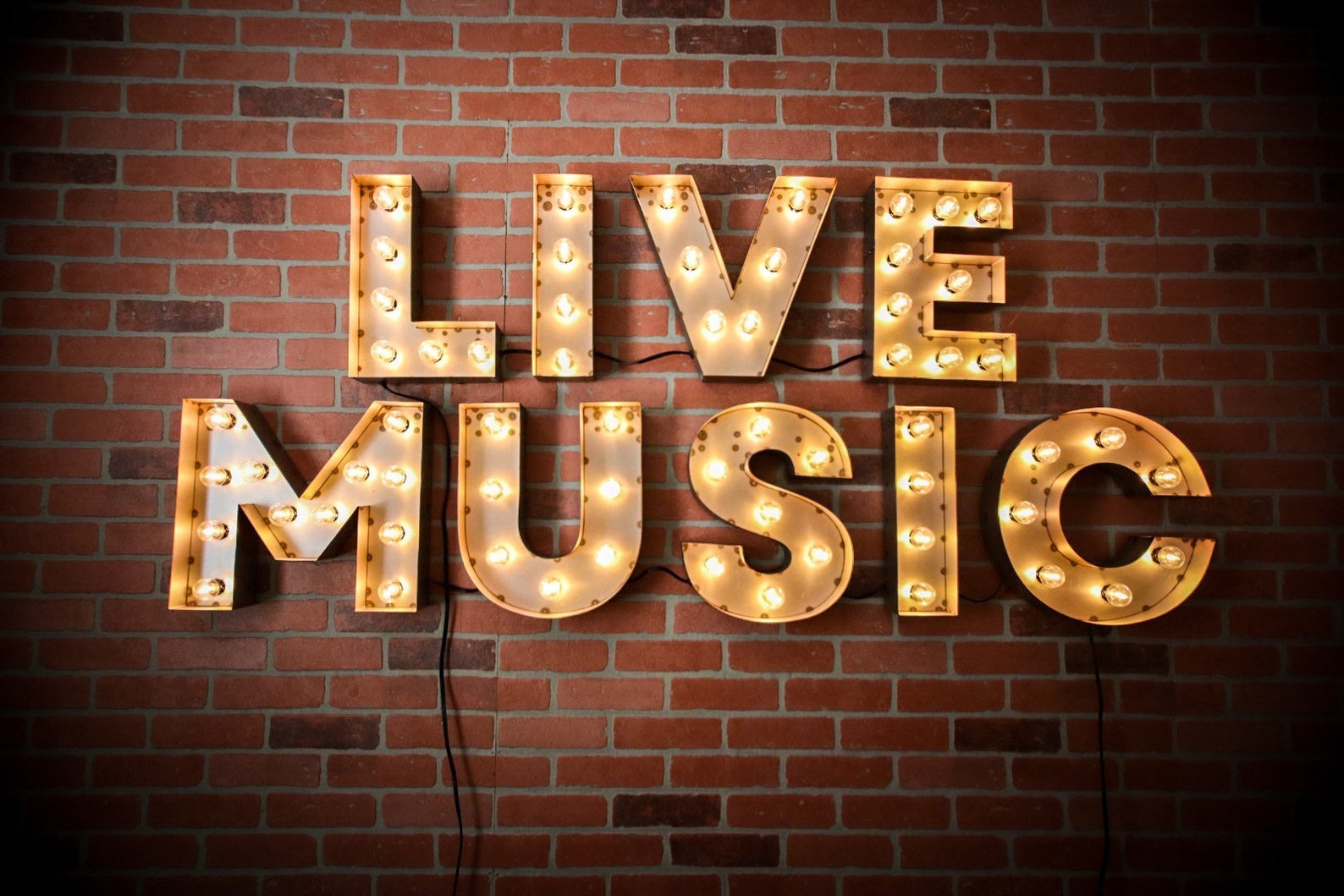 Live Music Light Up, Light up Letters, Stage Lights, Bar Signs, Music ...