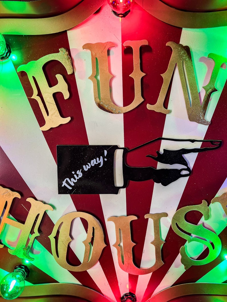Fun House Carnival Sign, Vintage Marquee Sign, Circus Light up Sign ...