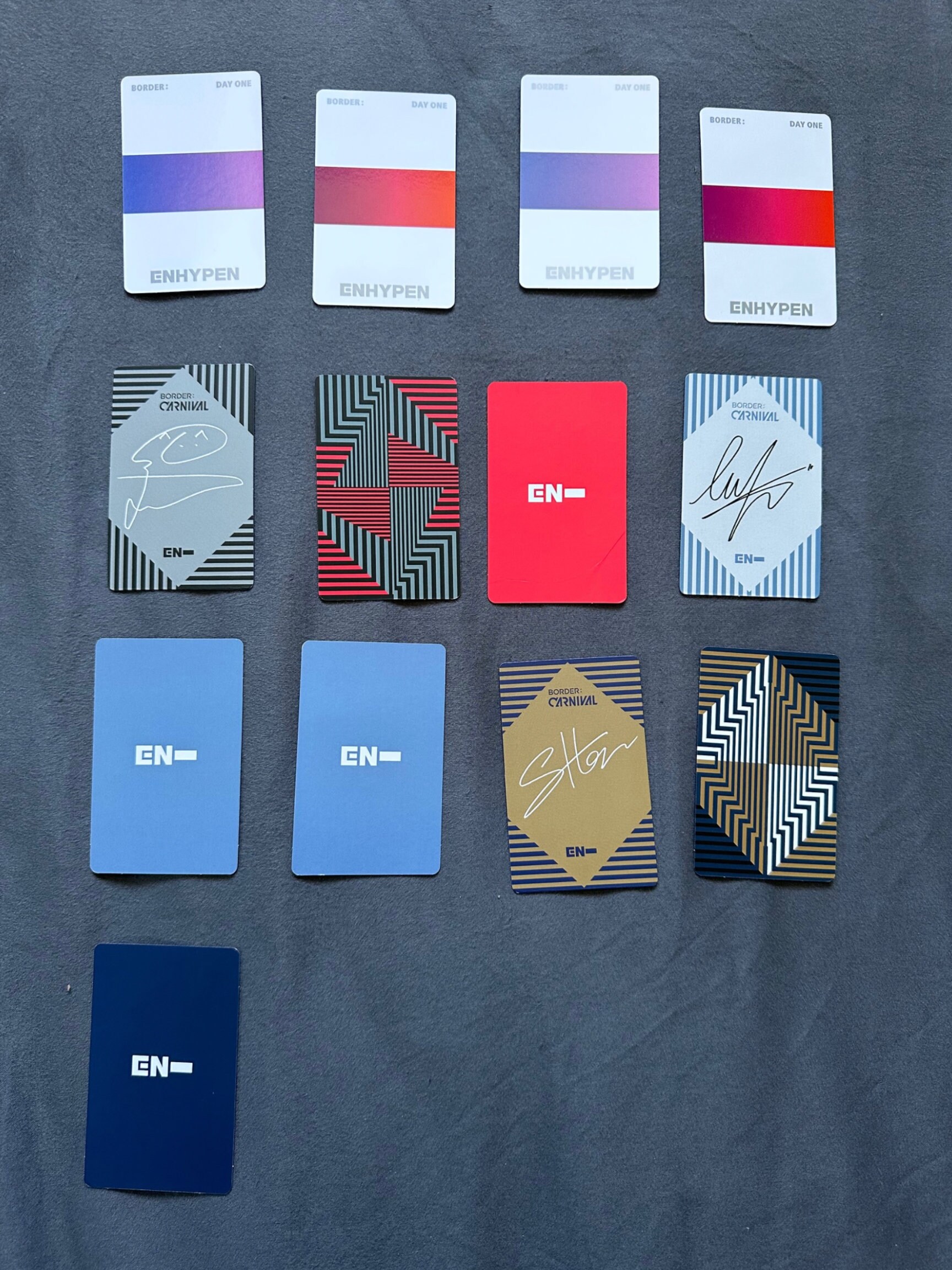 ENHYPEN Official Album Photocards- Border: Day 1 and Carnival - Etsy ...