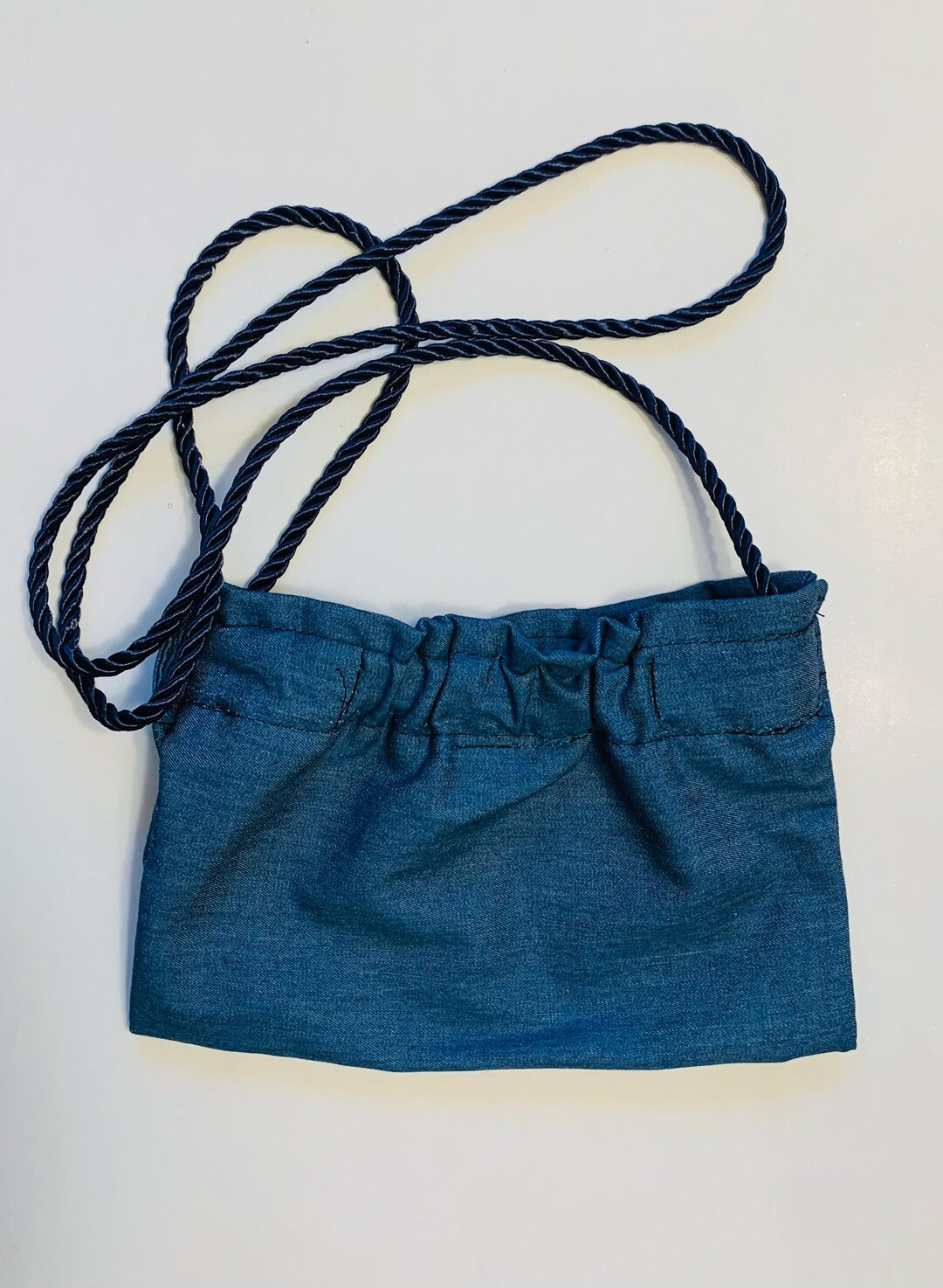 Blue Jean Tote Bag 7"w X 5"h - Etsy