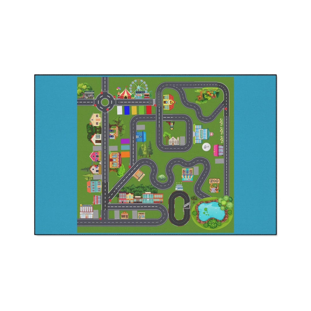 Car Mat for Kids Use With Minature Cars Like Matchbox or Hotwheels on a ...