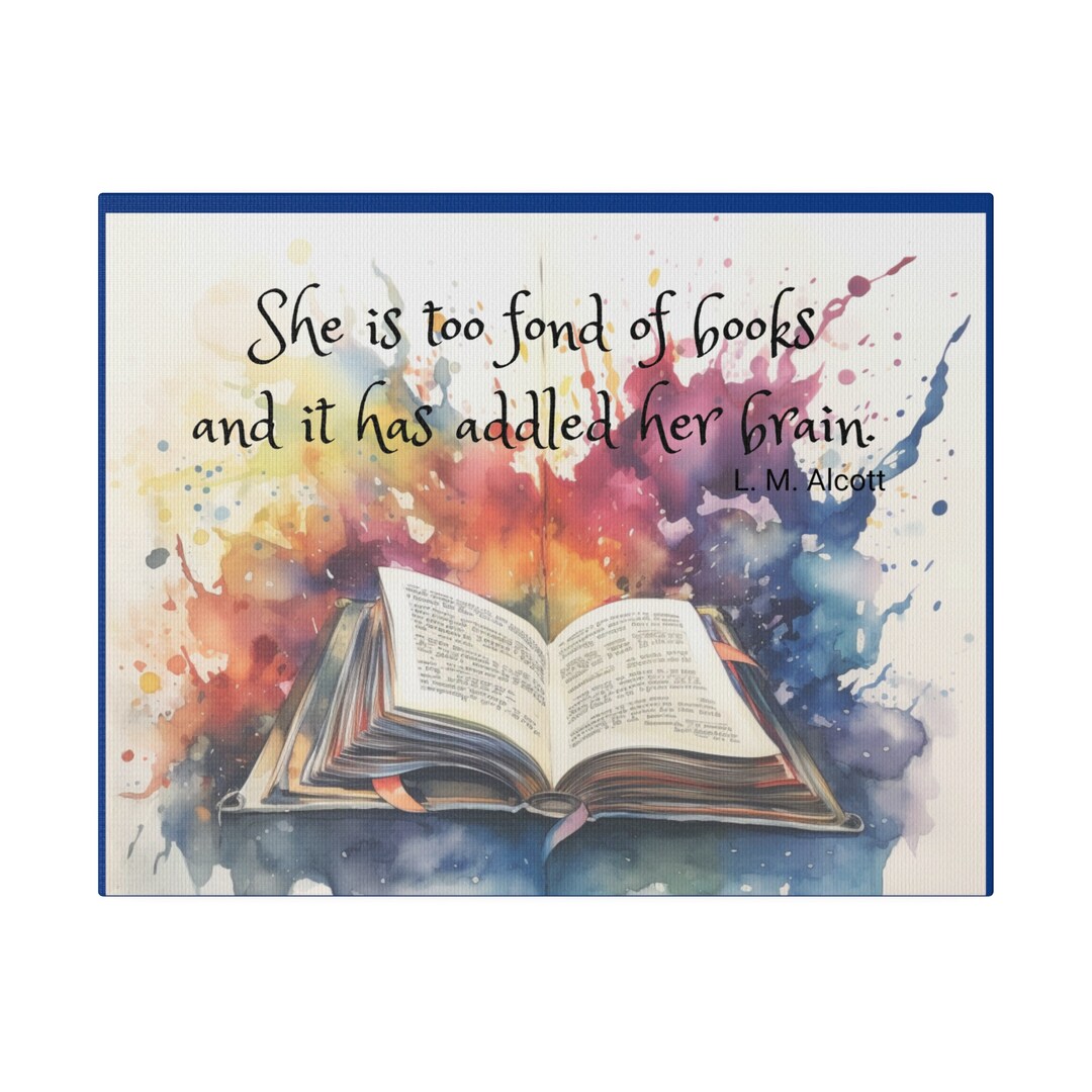 Watercolor Print of a Book With Quote on Canvas: A Perfect - Etsy