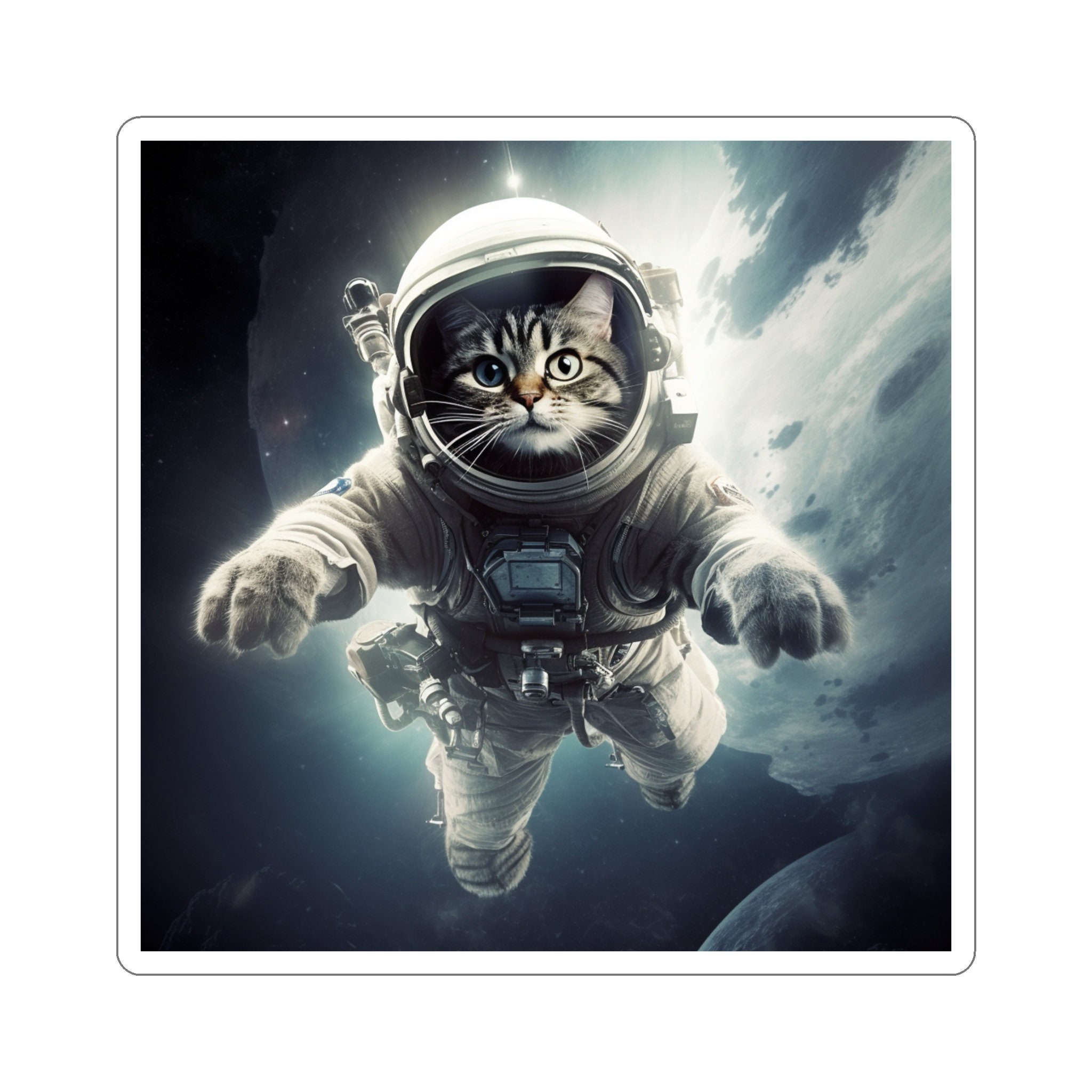 Cat in Space Stickers by Vivian Hue - Etsy