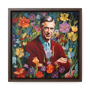 Mr Rogers on a Gallery Canvas Wraps in a Black Square Frame Limited to ...