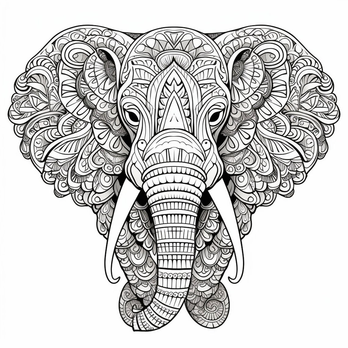 African Mandala Coloring Digital Download Small Book 14 Pages by Vivian ...