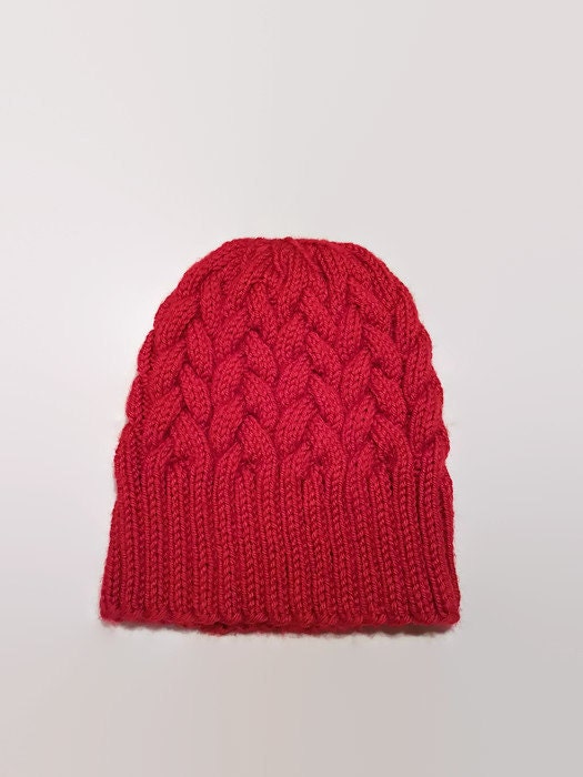 KNITTING PATTERN Braided Cable Beanie Hat Toque - *arctic* (PDF Only ...