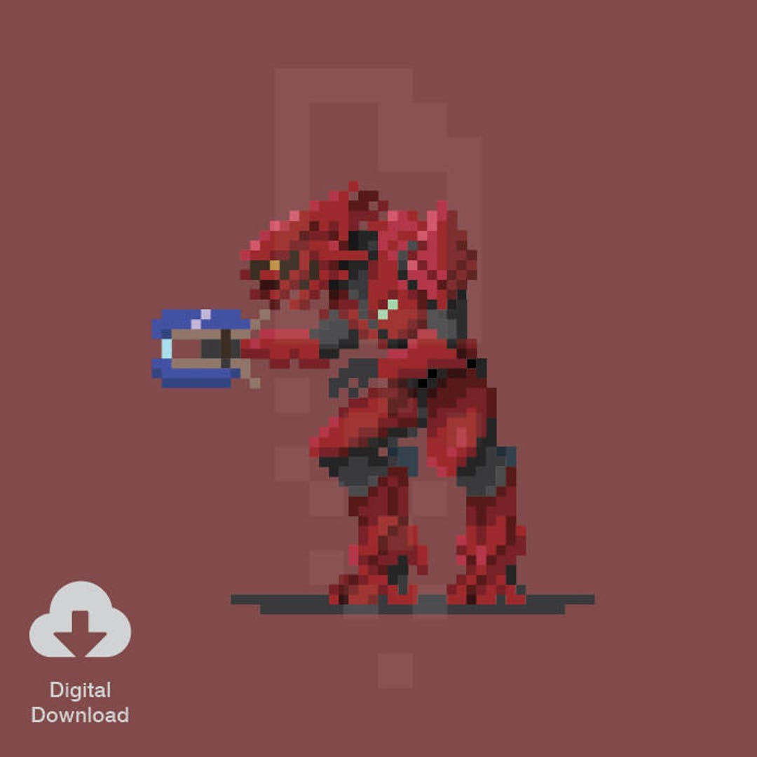 8 Bit Elite – Halo, Pixel Art, Retro, Prints, Illustration, Art ...