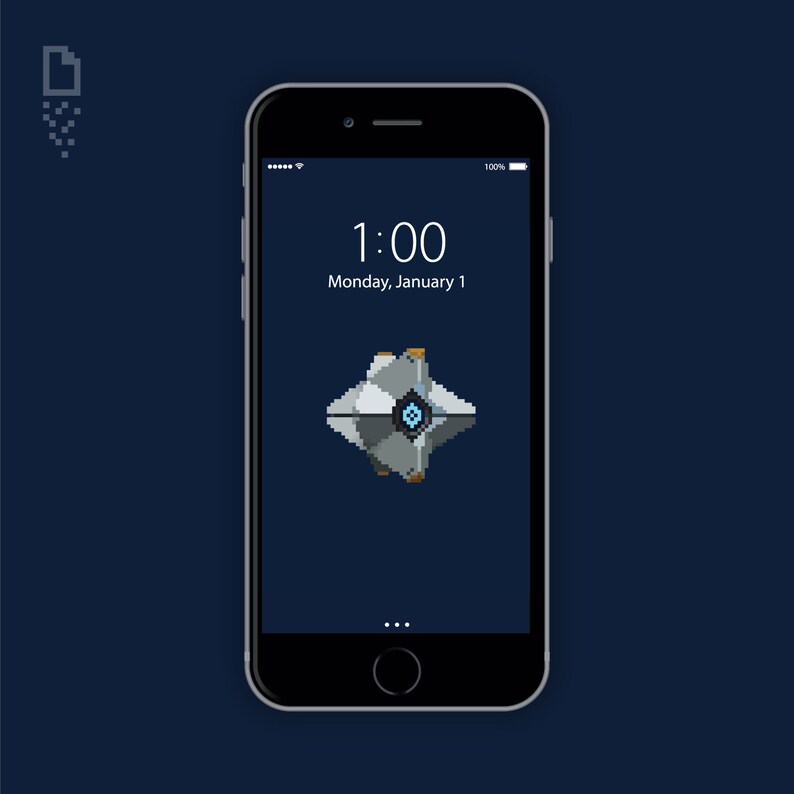 8 Bit Ghost Destiny, Pixel Art, Retro, Prints, Illustration, Art ...