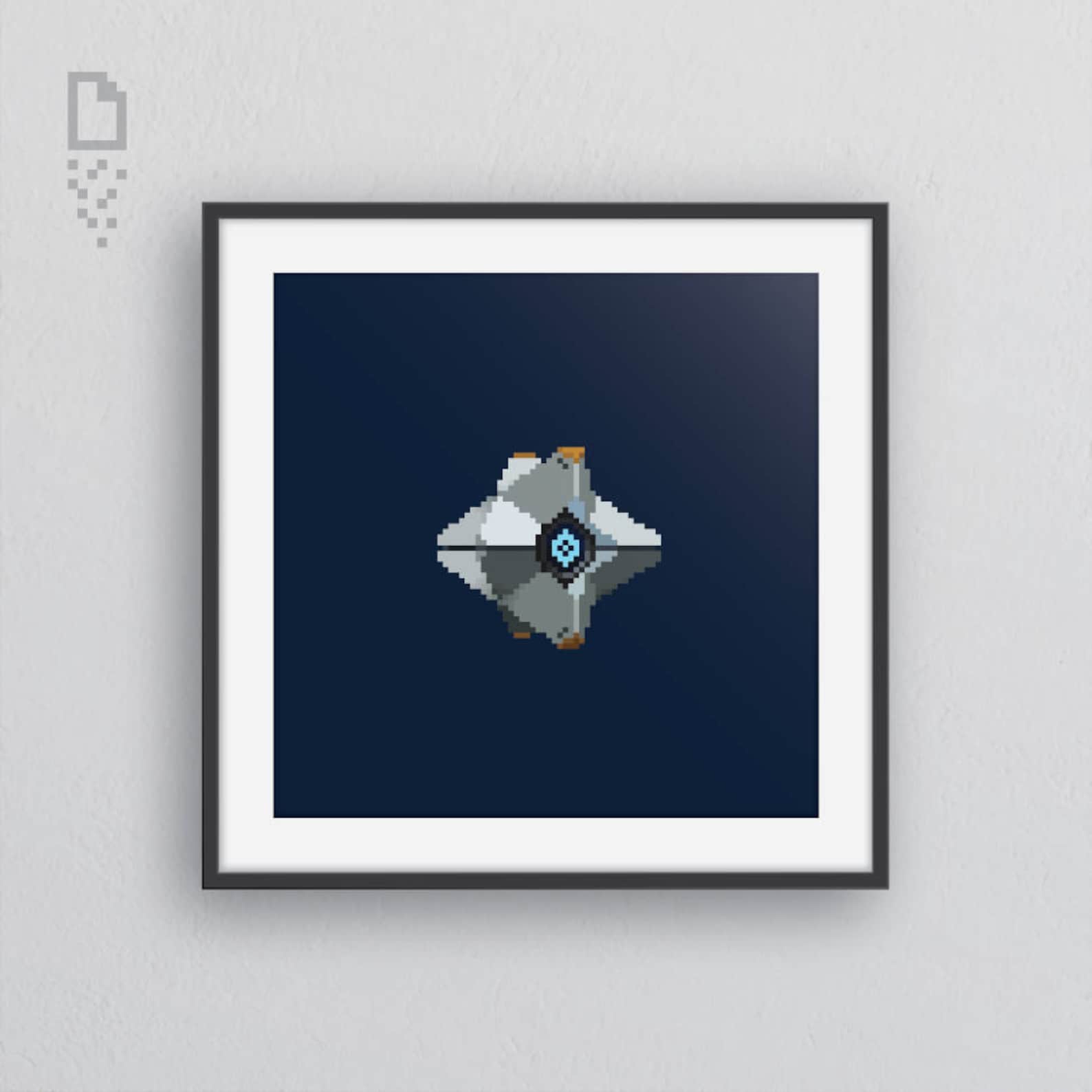 8 Bit Ghost – Destiny, Pixel Art, Retro, Prints, Illustration, Art ...
