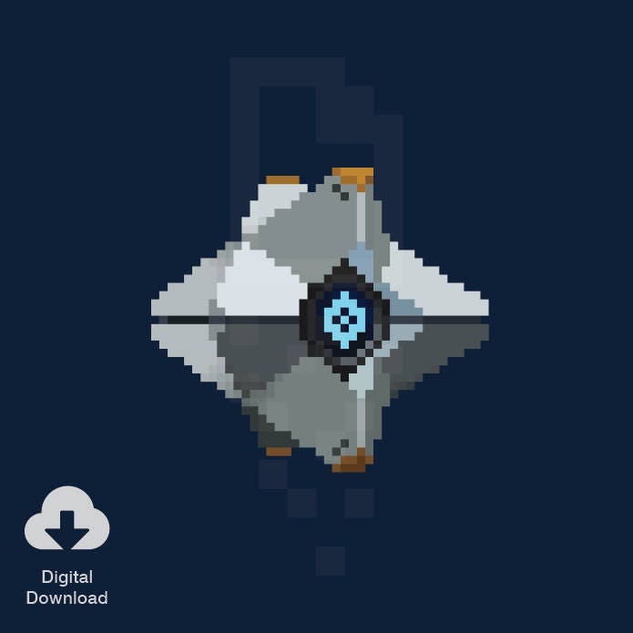 8 Bit Ghost Destiny, Pixel Art, Retro, Impresiones, Ilustración, Arte ...