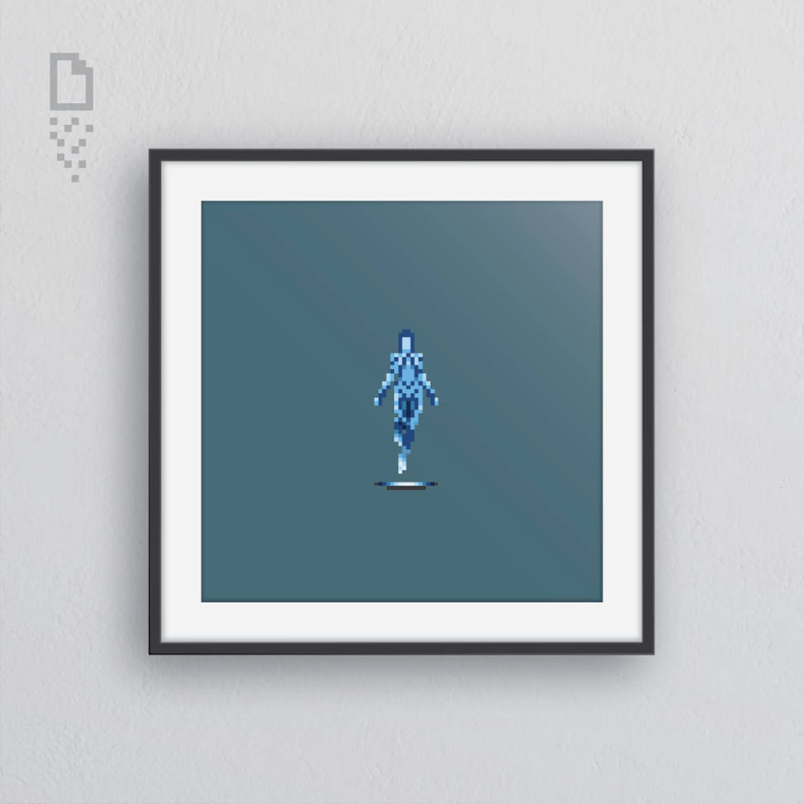 8 Bit Cortana – Halo, Pixel Art, Retro, Prints, Illustration, Art ...