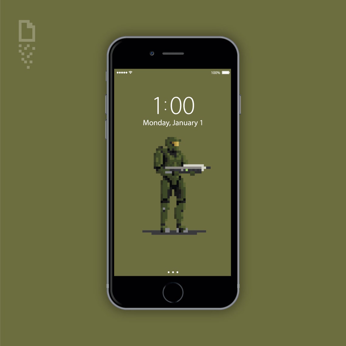 8 Bit Master Chief – Halo, Pixel Art, Retro, Prints, Illustration, Art ...