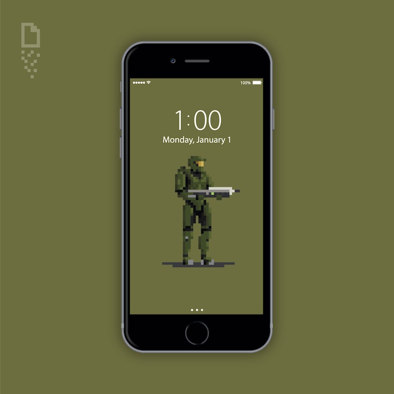 8 Bit Master Chief – Halo, Pixel Art, Retro, Prints, Illustration, Art ...