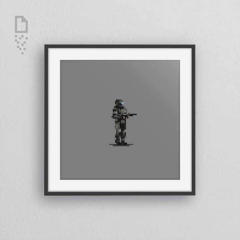 8 Bit ODST – Halo, Pixel Art, Retro, Prints, Illustration, Art ...