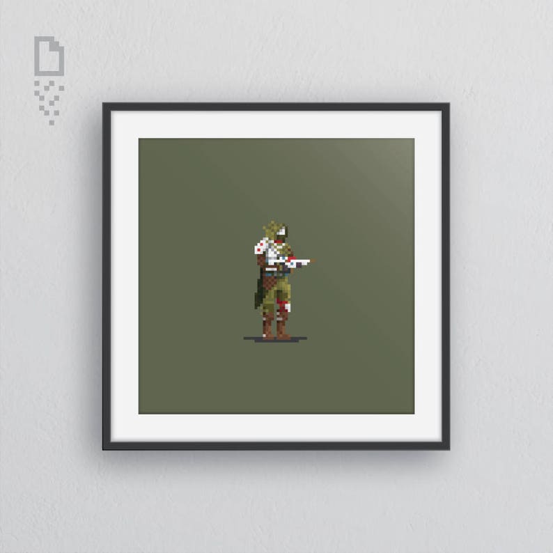 8 Bit Hunter – Destiny, Bog Wild Armor, Pixel Art, Retro, Prints ...