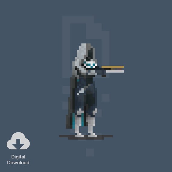 8 Bit Hunter Destiny 2 Frumious Armor Pixel Art Retro | Etsy
