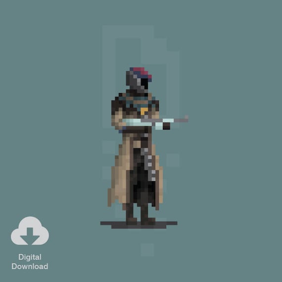 8 Bit Warlock Destiny Samsara Armor Pixel Art Rétro | Etsy