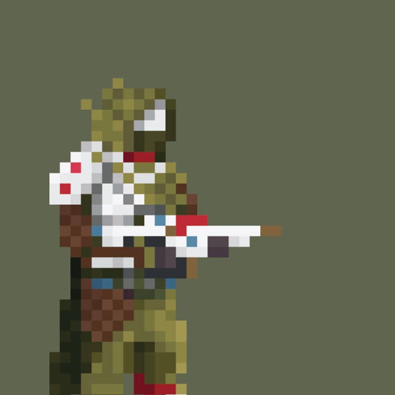 8 Bit Hunter – Destiny, Bog Wild Armor, Pixel Art, Retro, Prints ...