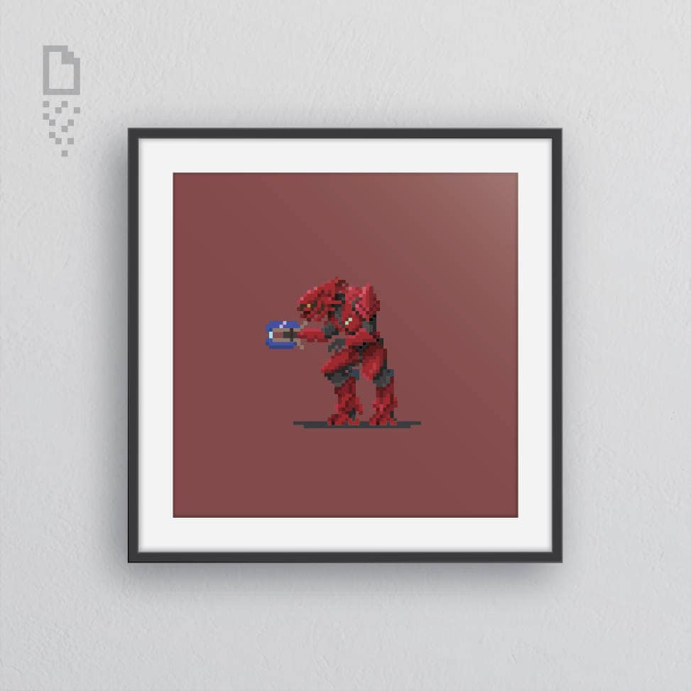 8 Bit Elite – Halo, Pixel Art, Retro, Prints, Illustration, Art ...