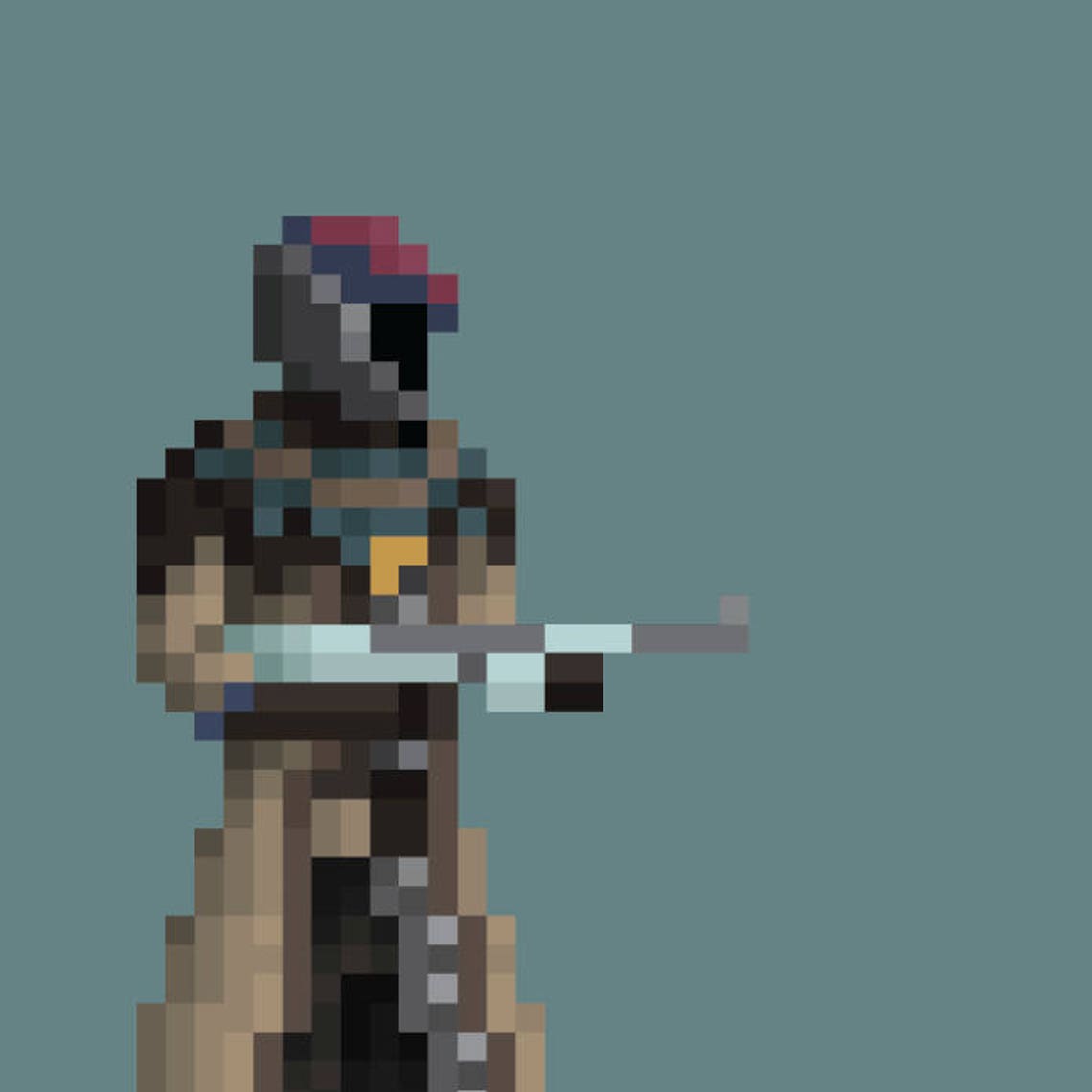 8 Bit Warlock – Destiny, Samsara Armor, Pixel Art, Retro, Prints ...