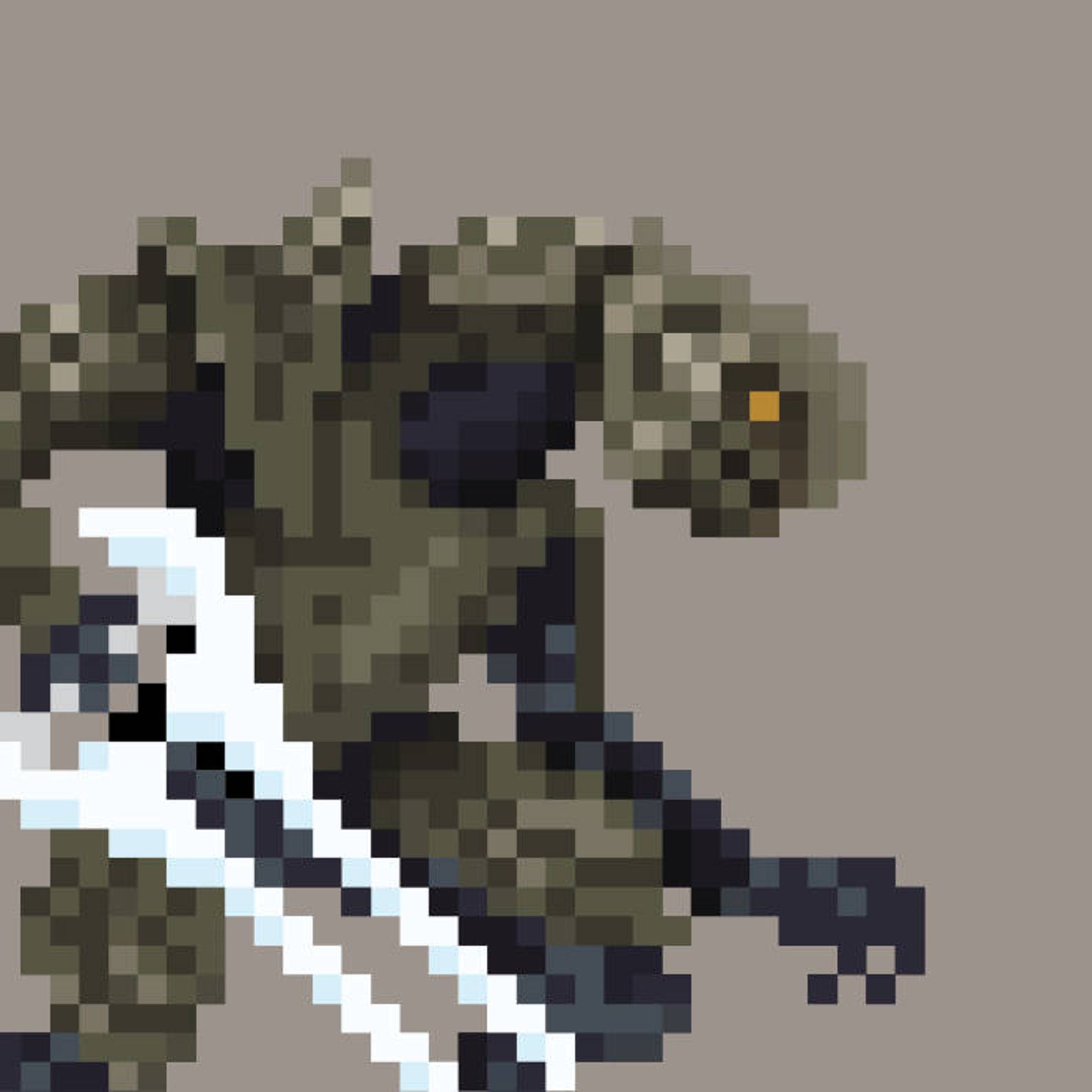 8 Bit Arbiter Halo, Pixel Art, Retro, Prints, Illustration, Art Digital ...