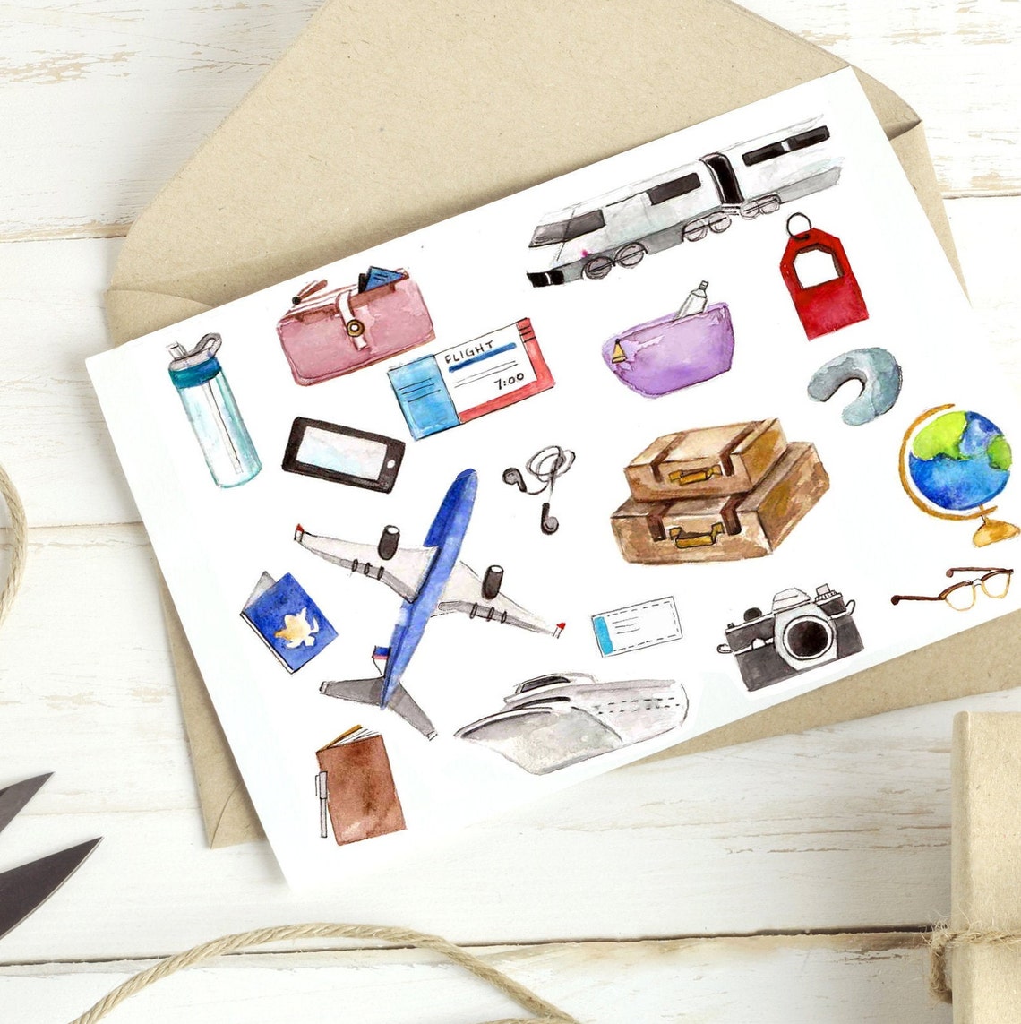 Traveler Note Card World Traveler Gift Stationery Set Set - Etsy