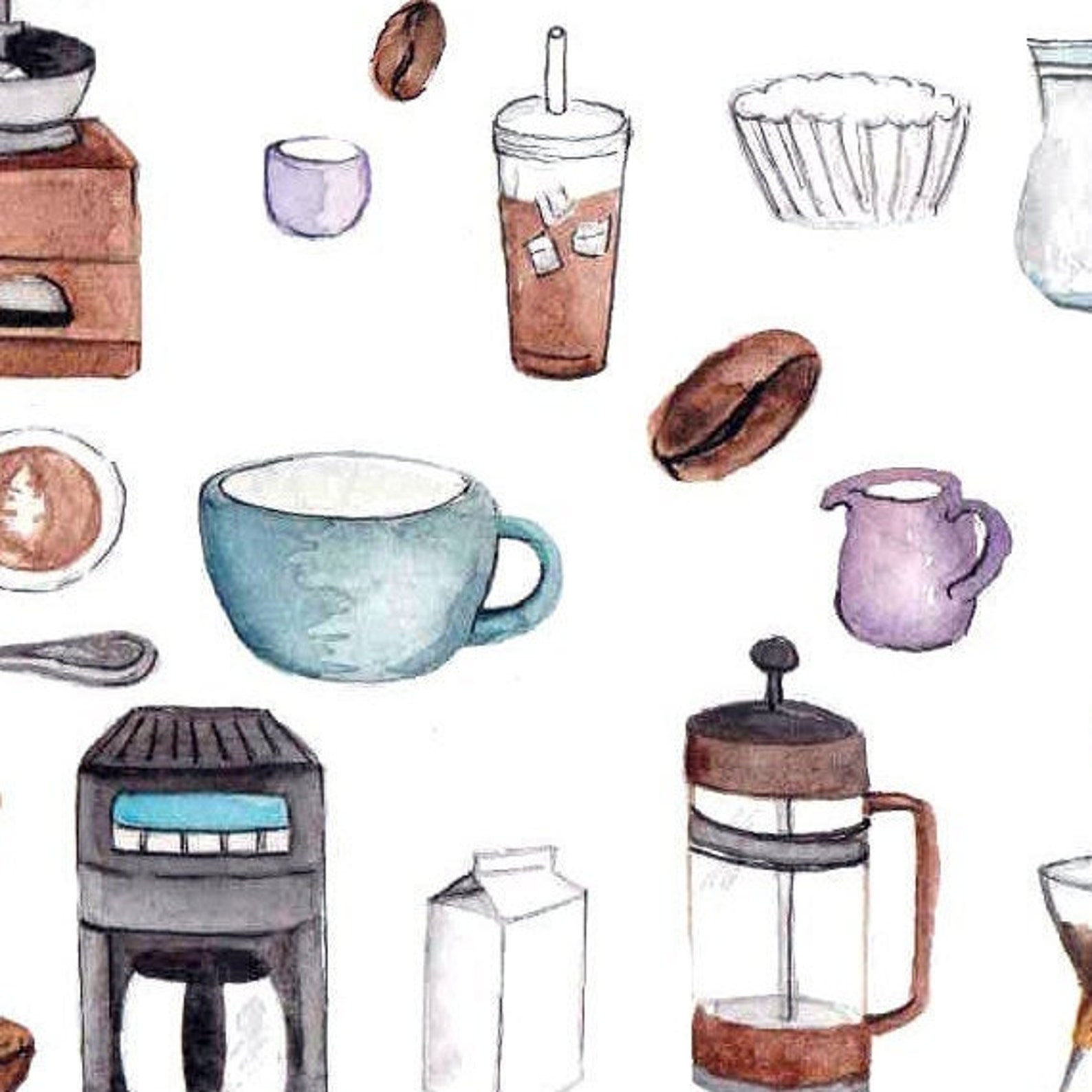 Coffee Lover Note Card Set of 10 Coffee Themed Cards Barista - Etsy