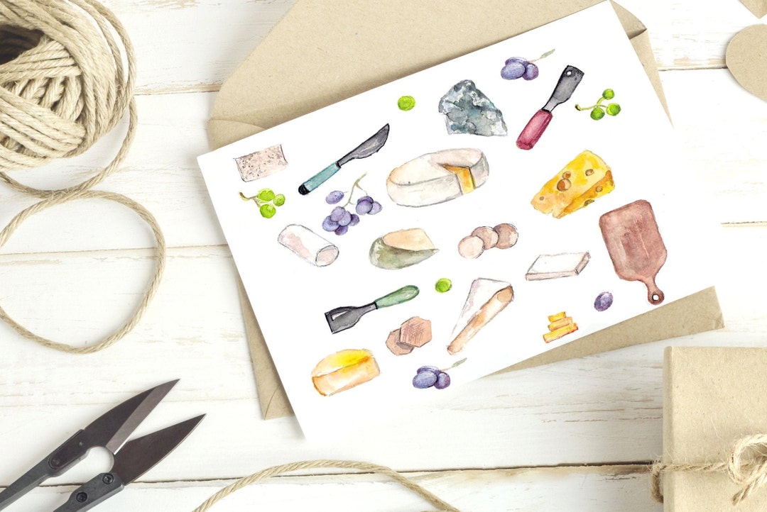 Cheese Lover Note Card, Cheesy Card, Note Card Set of 10, Cheese Lover ...