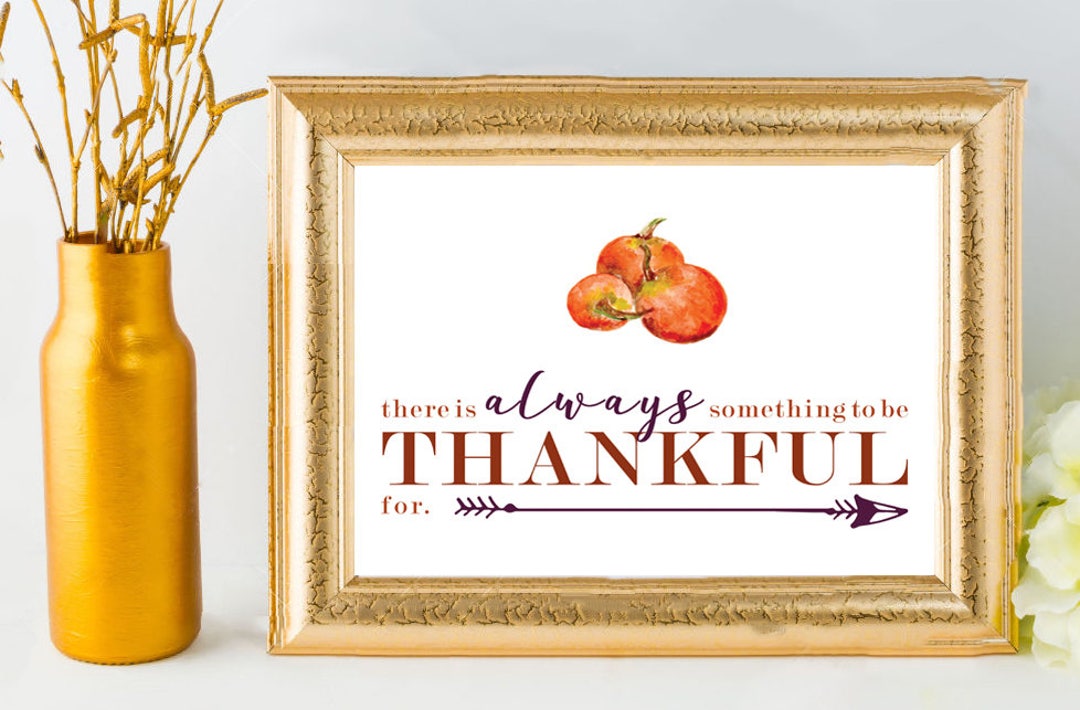 Always Thankful Printable/thanksgiving Digital File/fall Printable - Etsy