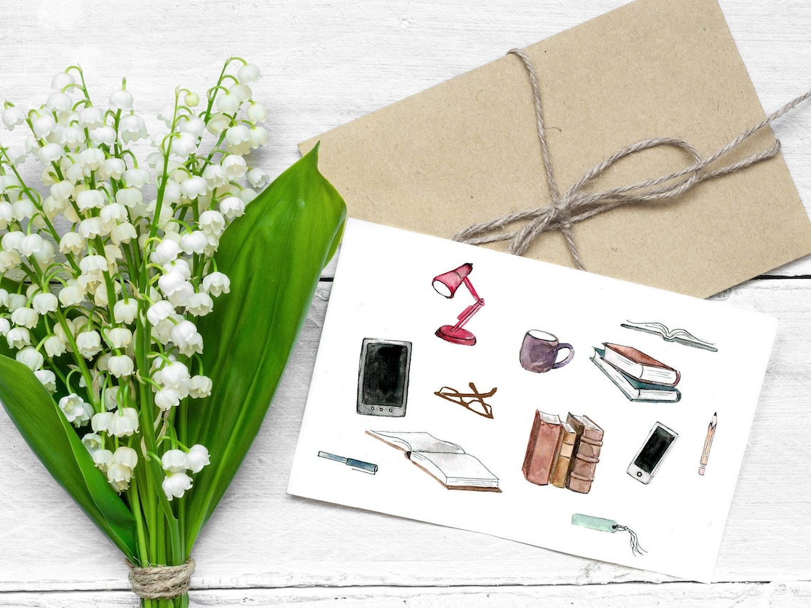 Book Note Cards for Librarian Teacher Note Cards Book Club - Etsy