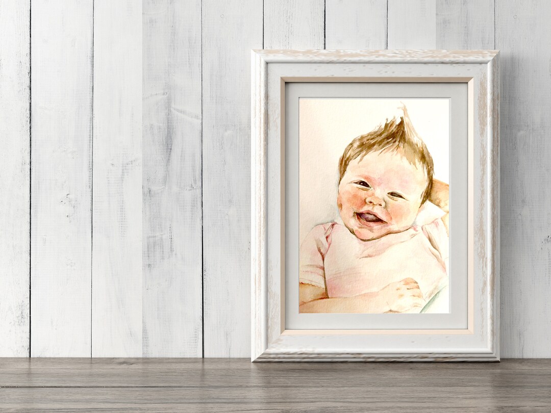 Custom Watercolor Child Portrait - Etsy