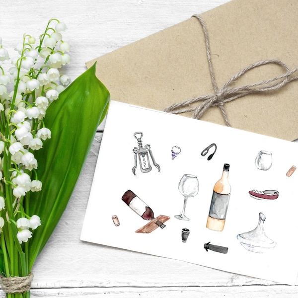 Wine Lover Card - Etsy