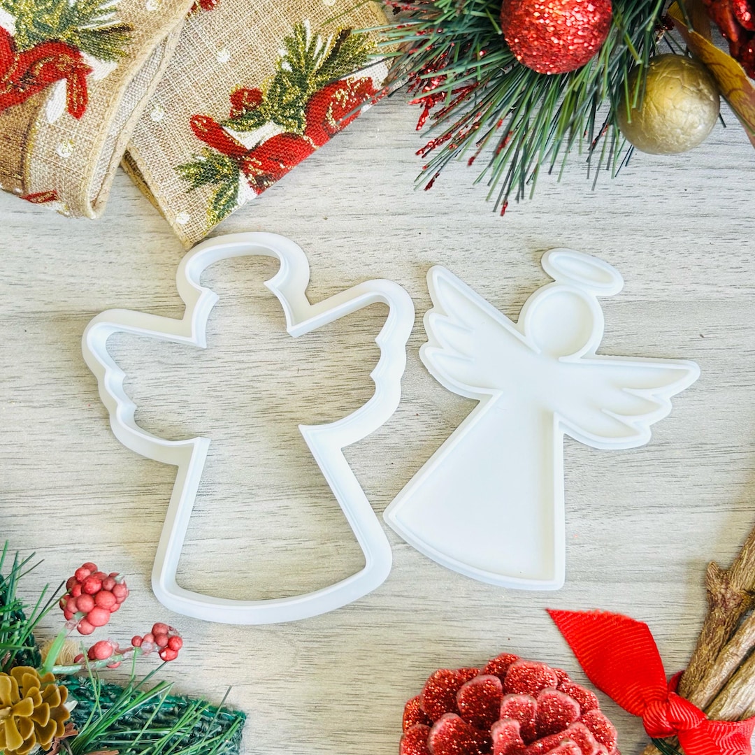 Angel Cookie Cutter and Stamp Set | Christmas Cookie Cutter | Angel ...
