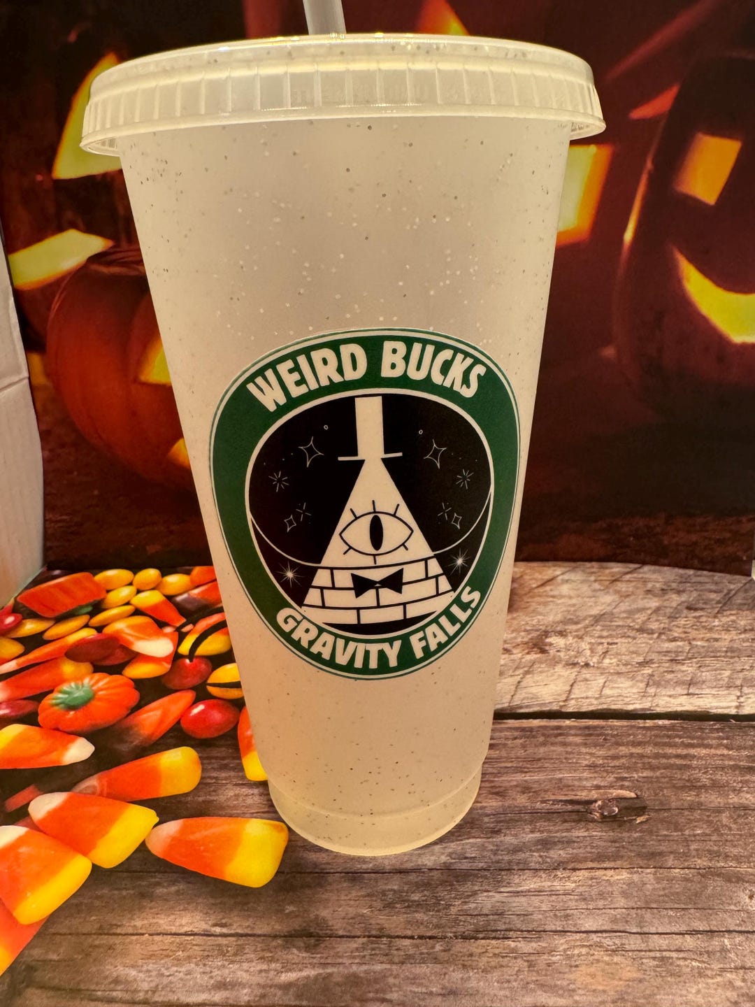 Gravity Falls Inspired Cipher Bill Starbucks Logo Reusable Tumbler - Etsy
