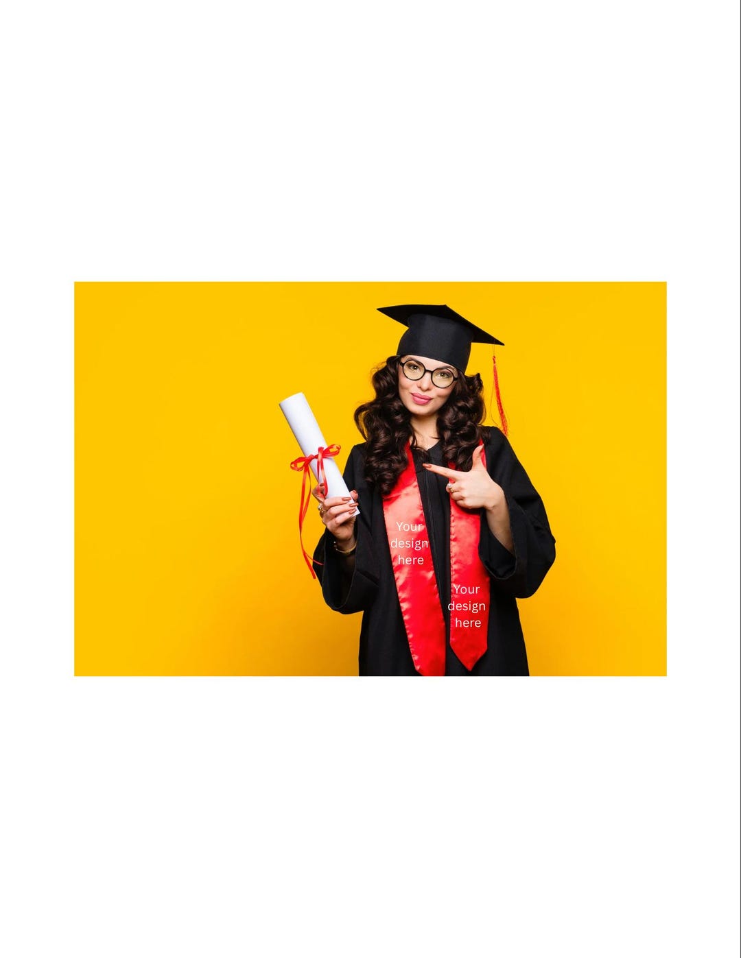 Custom Sublimation Graduation Stole With Pictures Logos, Activity Name ...