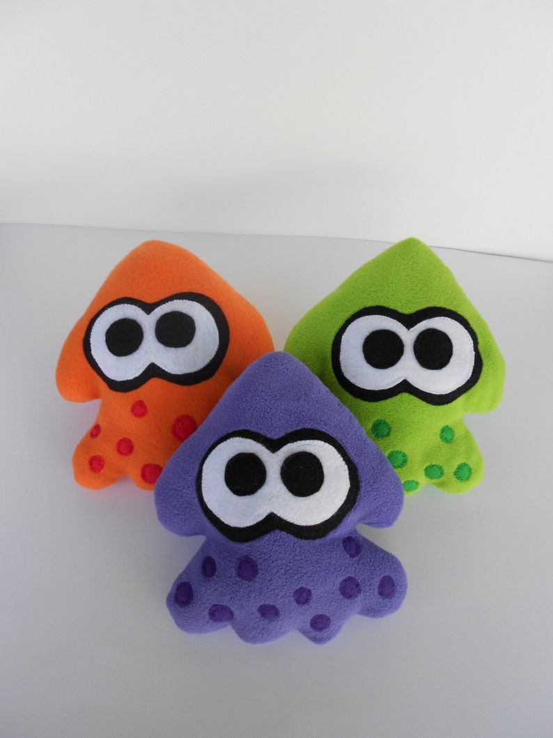 Splatoon 3 Inspired Handmade Squid Plushies Available in 8 Colors - Etsy
