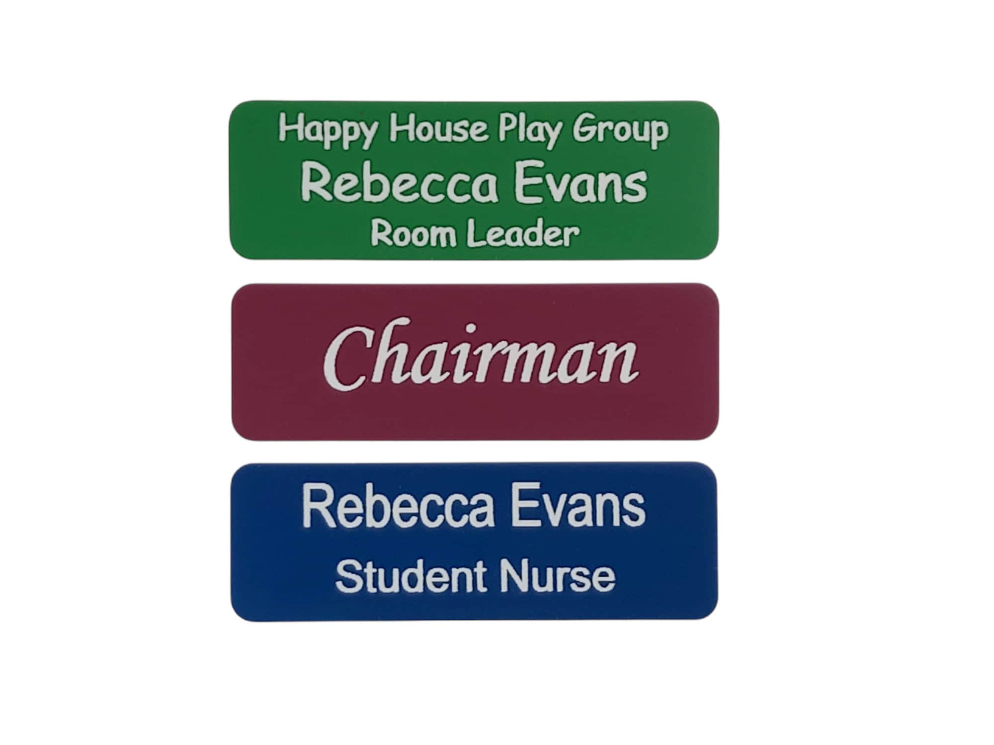 Personalised Name Badges With Plastic Safety Pin or Magnetic - Etsy UK